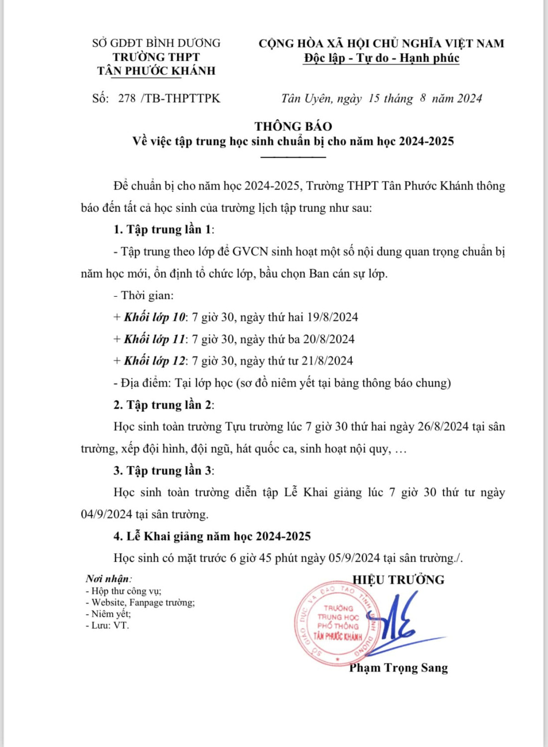 Trường THPT Tân Phước Khánh